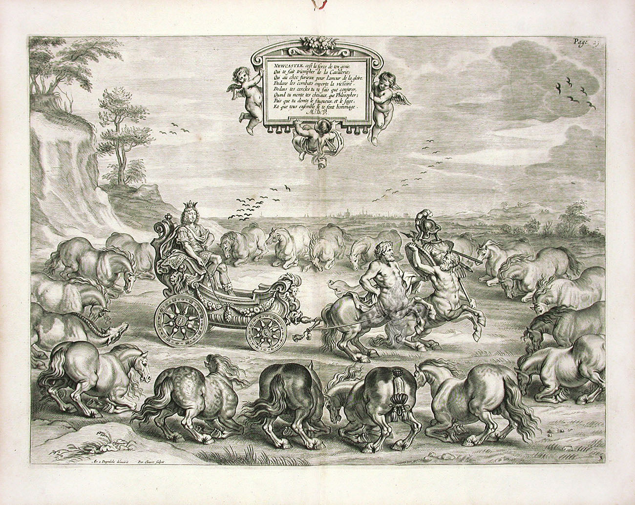 Cavendish General System of Horsemanship Print 1743 Duke of Newcastle | Panteek Antique Prints