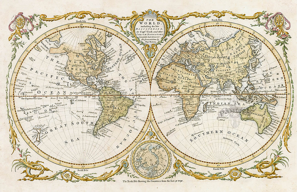 Interesting Maps of the World, America, Arctic 1690-1856 | Panteek ...