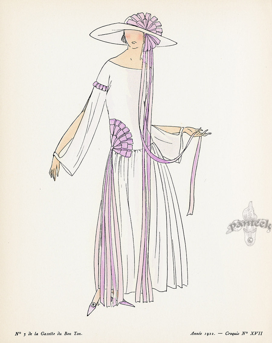 Bon Ton Fashion Prints Croquis Le Ruban | Panteek Antique Prints