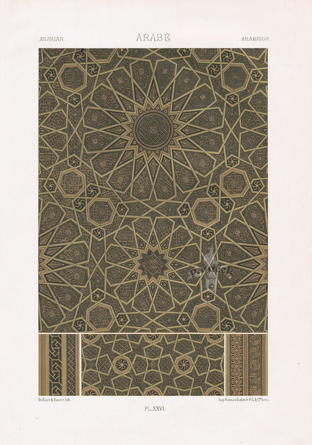 Dupont Auberville Decorative Prints 1877 Arabian Design | Panteek ...