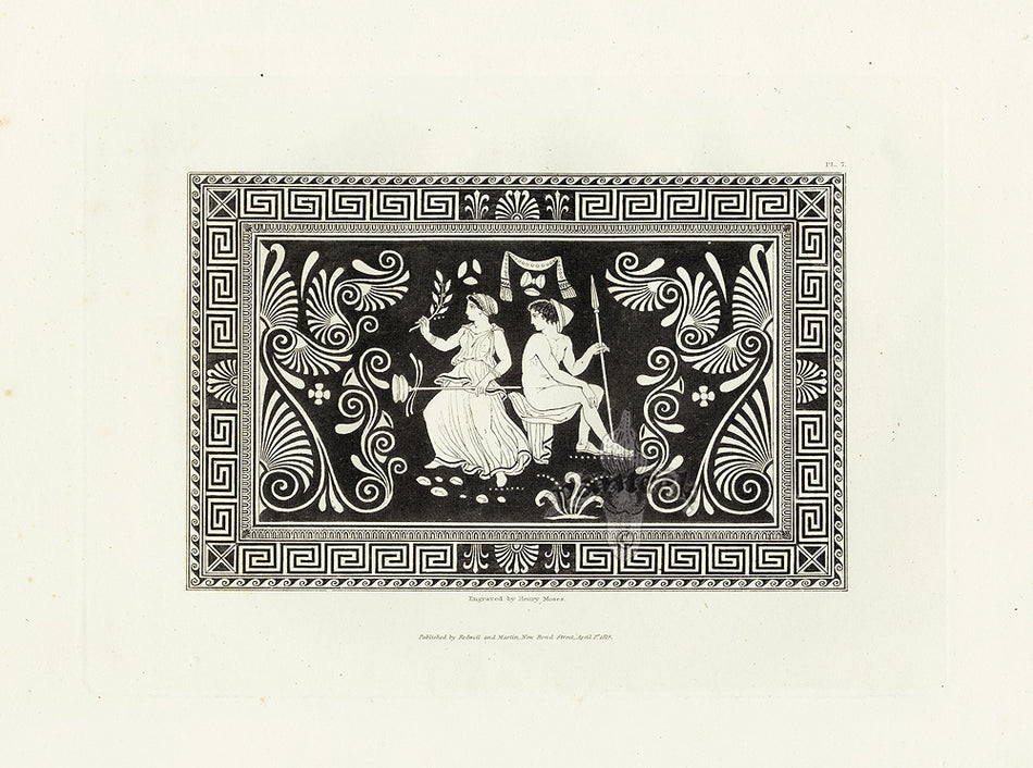 Henry Moses Print Etruscan Vases, Plaques 1820 Plaque, Garden | Panteek ...