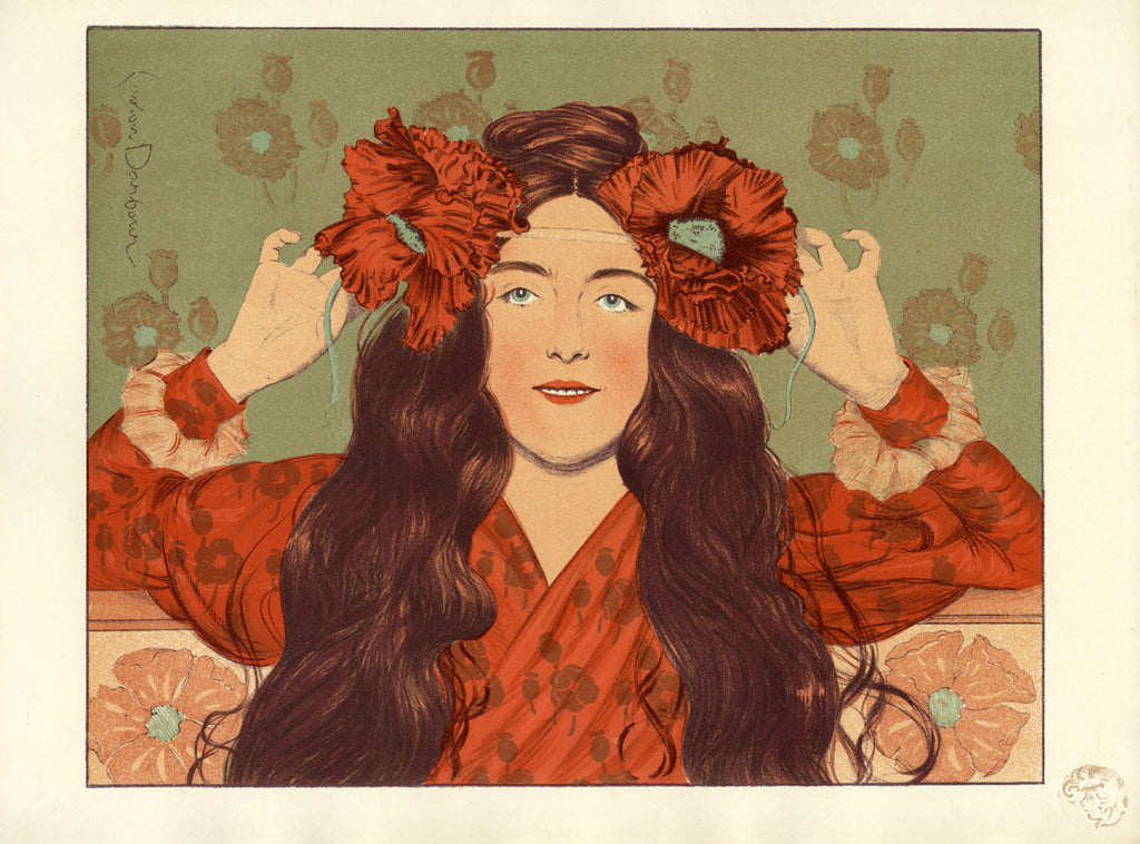 L'Estampe Moderne Orginal Lithographs Poppies by Darbour | Panteek ...