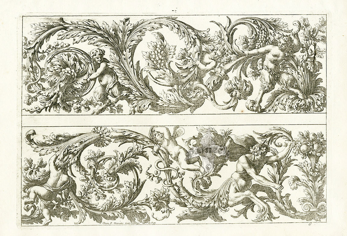 Le Pautre Architecture, Statues, Fountains, Satyrs Frieze