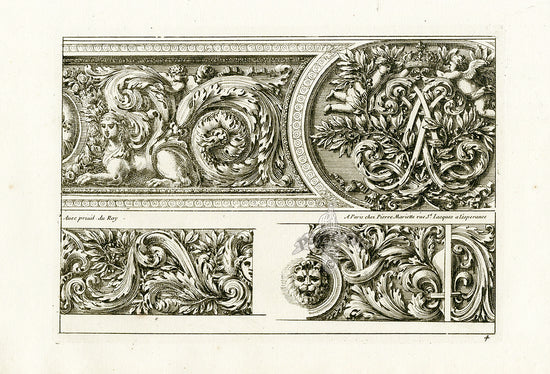 Le Pautre Architecture, Statues, Fountains, Sphinx Friezes | Panteek ...