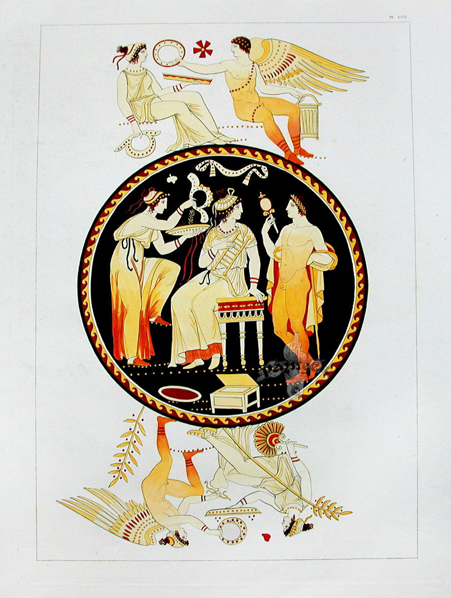 Millin Antique Folio Print 1808 Etruscan Vase Design Plate Design ...
