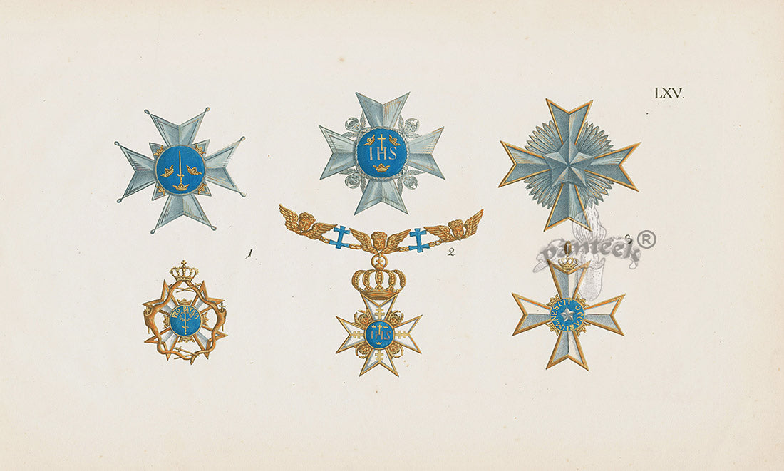 Reibisch Der Rittersaal Antique Prints, Chivalry & Armour Swedish ...