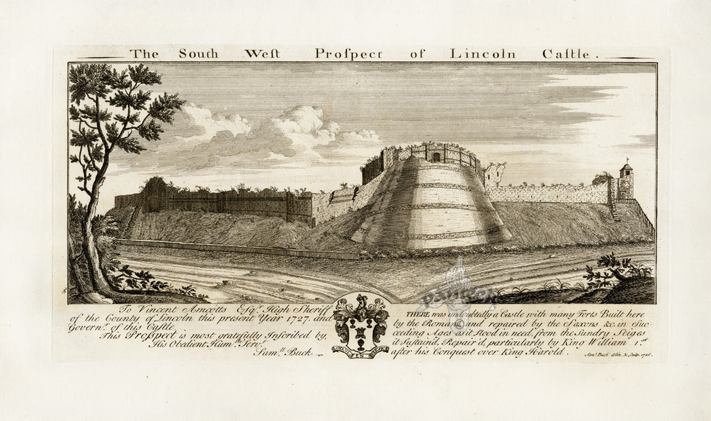 Samuel & Nathan Buck Engraving Views Lincoln Castle | Panteek Antique ...