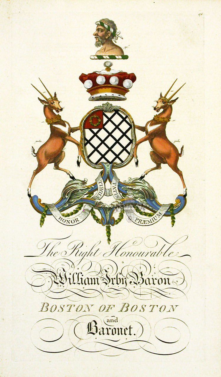 Segar Heraldic Crests Baronagium Geneaologicum 1764 | Panteek Antique ...