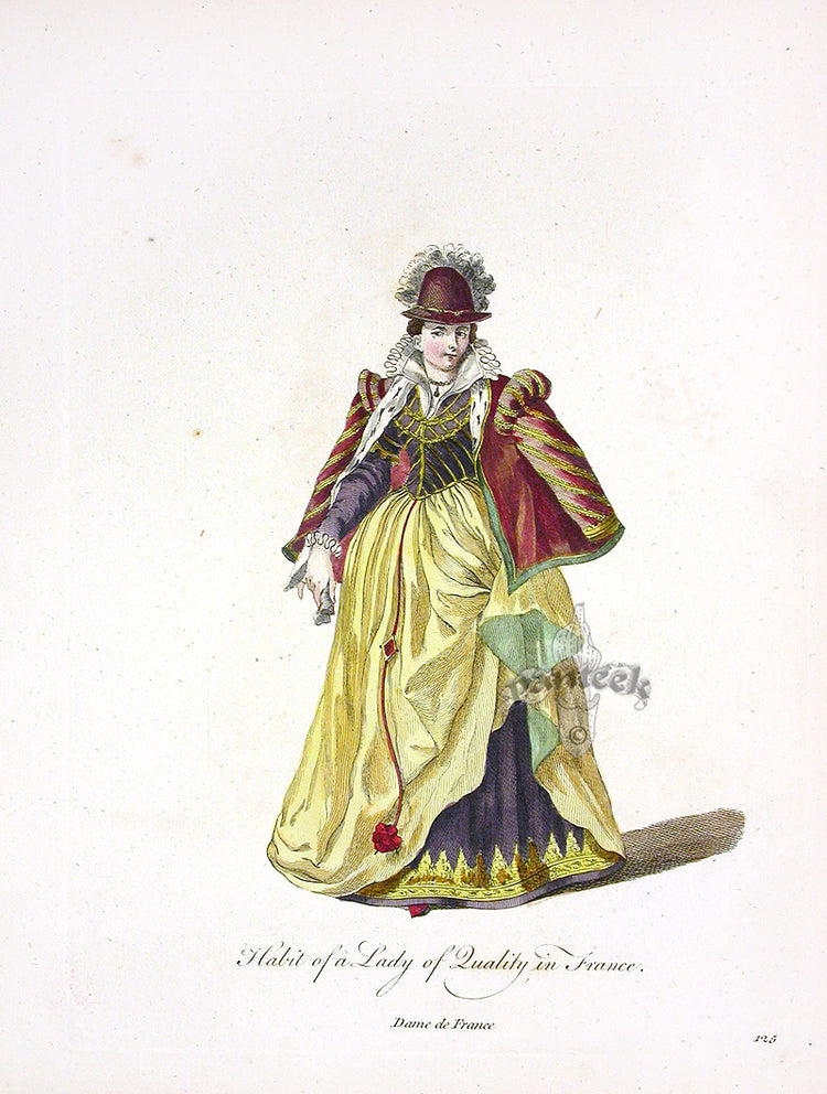 Thomas Jefferys Original Costume Engravings French Lady | Panteek ...