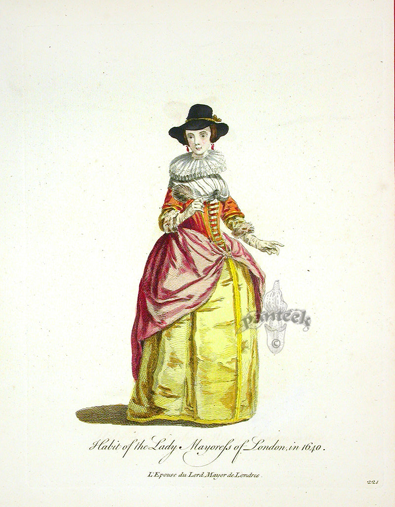 Thomas Jefferys Original Costume Engravings Lady Mayoress | Panteek ...